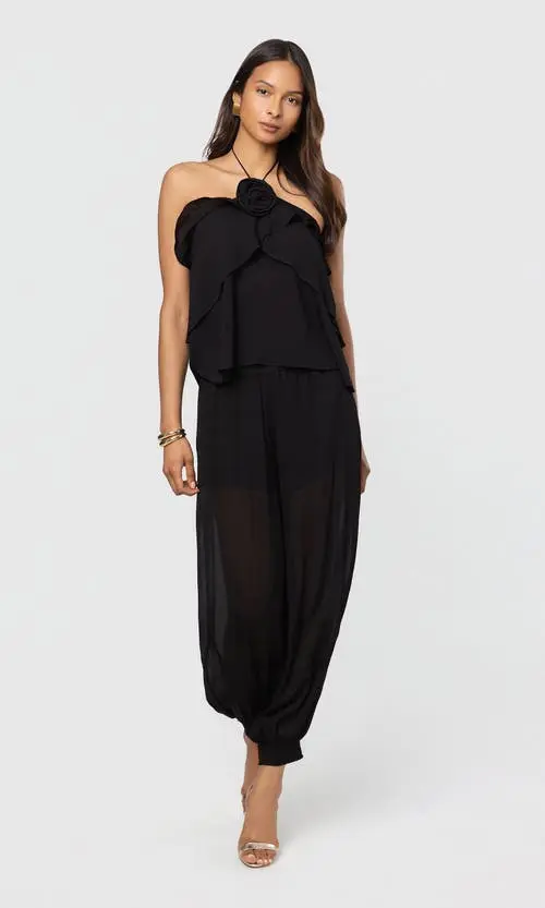 Generation Love Carrie Halter Blouse - Black