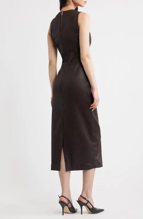 DL1961 Esme Midi Instasculpt™ Wax-coated Denim Dress