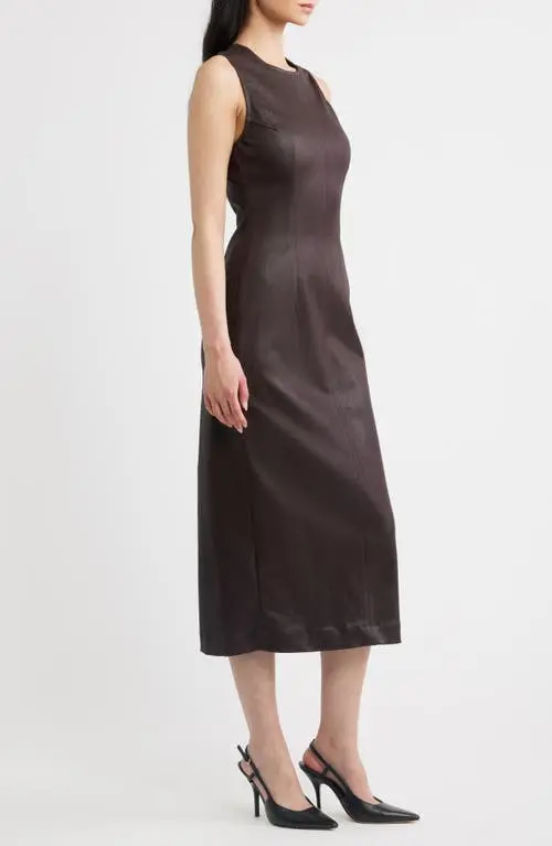 DL1961 Esme Midi Instasculpt™ Wax-coated Denim Dress