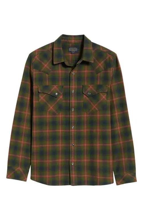 Pendleton Wyatt Plaid Long Sleeve Western Shirt