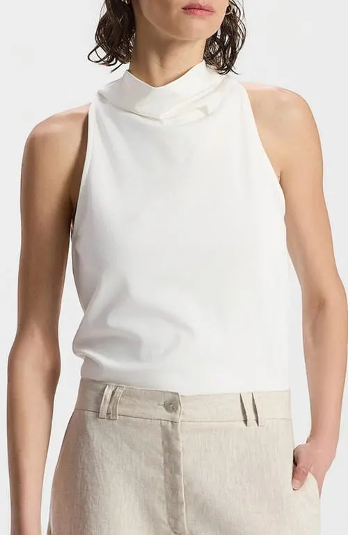 Ronen Chen Yam High-neck Sleeveless Top - White