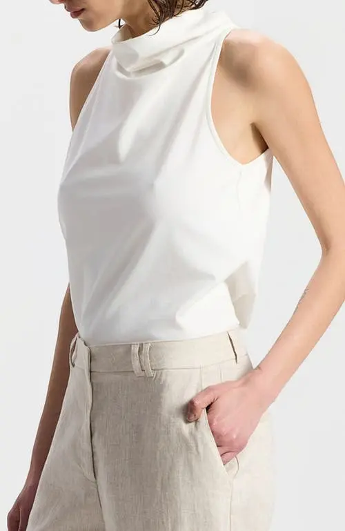 Ronen Chen Yam High-neck Sleeveless Top - White