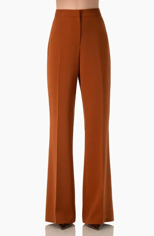 IVONNE High-rise Semi-flare Trousers - Chedron