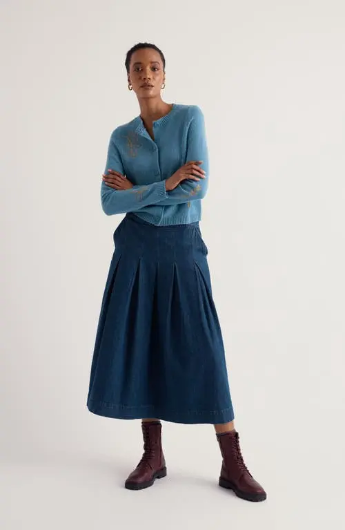 SEASALT CORNWALL Embroidered Crewneck Cardigan