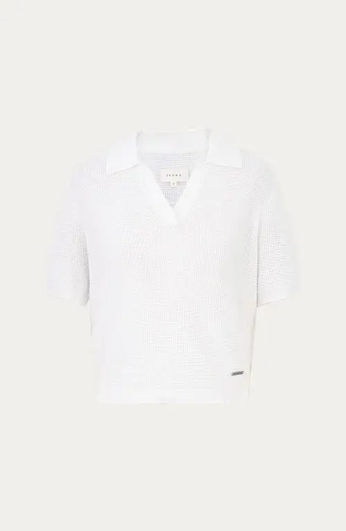JUANA Noa Open Knit Top - White