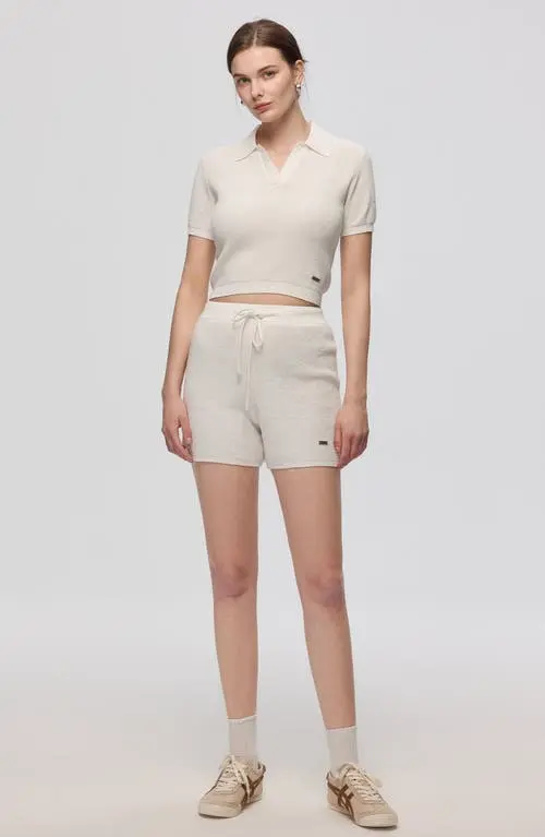 JUANA Noa Open Knit Top - White