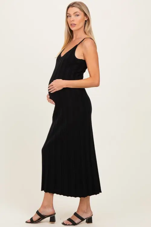 PINKBLUSH Rib Knit Sleeveless Maxi Dress