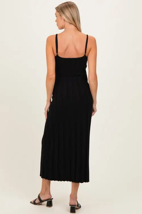 PINKBLUSH Rib Knit Sleeveless Maxi Dress