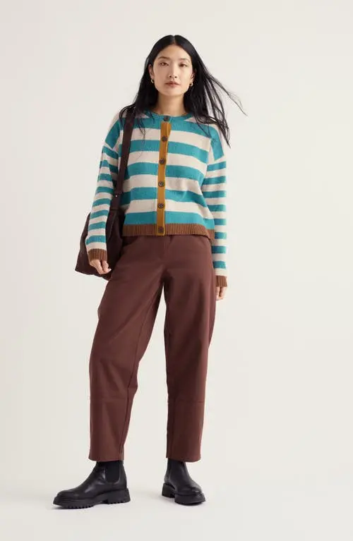 SEASALT CORNWALL Painted Forms Organic Cotton Crop Trousers