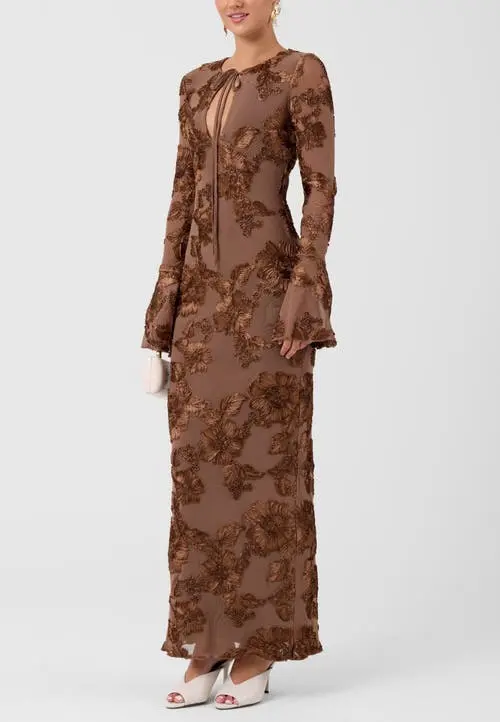 Rachel Rachel Roy Juliet Long Sleeve Soutache Maxi Dress