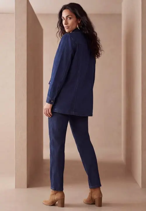 JESSICA LONDON Classic Denim Barn Jacket