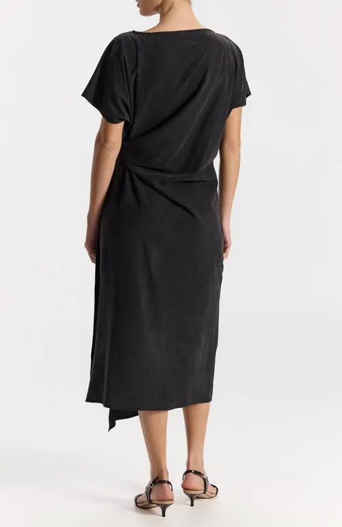 Ronen Chen Carmela Asymmetrical Shortsleeve Midi Dress
