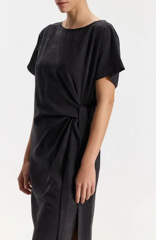Ronen Chen Carmela Asymmetrical Shortsleeve Midi Dress