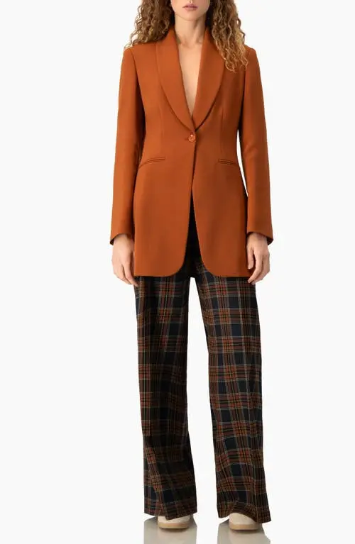 IVONNE Single-button Blazer With Tuxedo Lapel