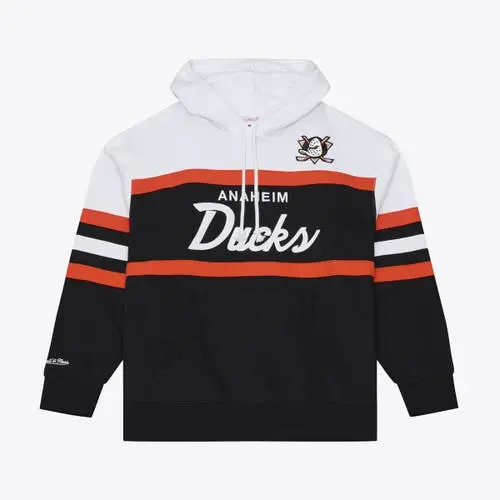 Mitchell & Ness Anaheim Ducks Head Coach Hoodie - Black