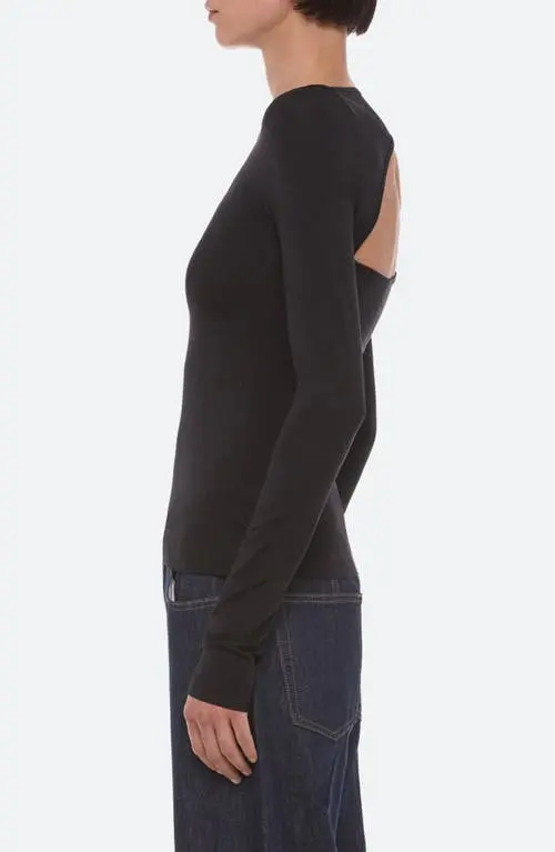 Helmut Lang Asymmetrical Cutout Long Sleeve T-shirt