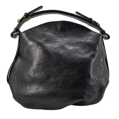MADISON MAISON Star Embellished Leather Shoulder Bag - Black