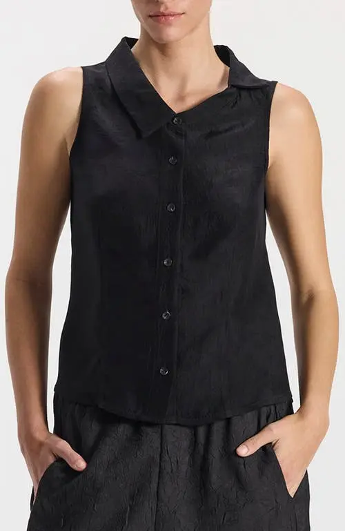 Ronen Chen Sleeveless Button-down Top