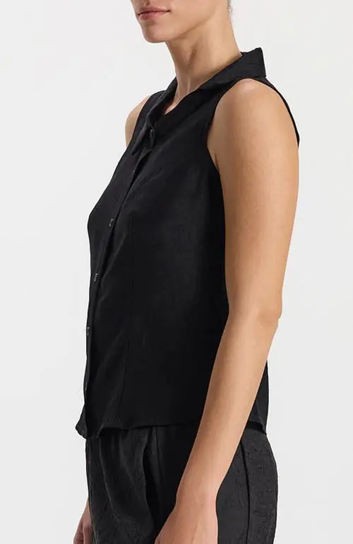 Ronen Chen Sleeveless Button-down Top