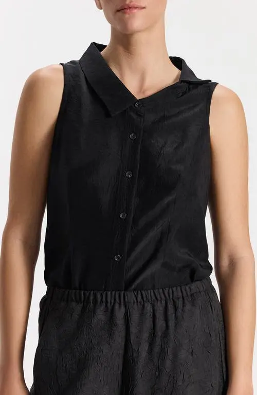 Ronen Chen Sleeveless Button-down Top