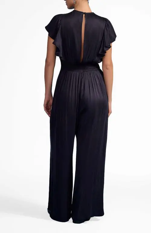 Ronen Chen Naya Ruffle Sleeve Flowy Jumpsuit