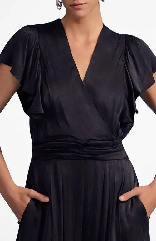 Ronen Chen Naya Ruffle Sleeve Flowy Jumpsuit