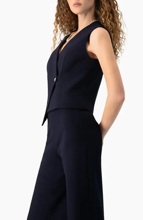 IVONNE Wrap-front Single-button Vest