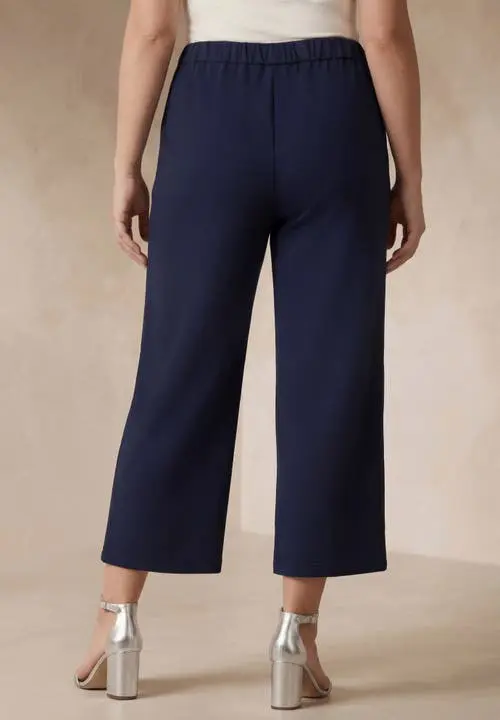 JESSICA LONDON Perfectease Wide Leg Crop Pant