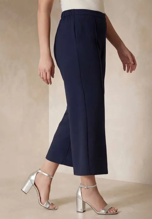 JESSICA LONDON Perfectease Wide Leg Crop Pant