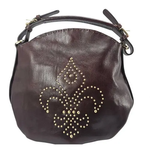 MADISON MAISON Studded Leather Shoulder Bag - Brown
