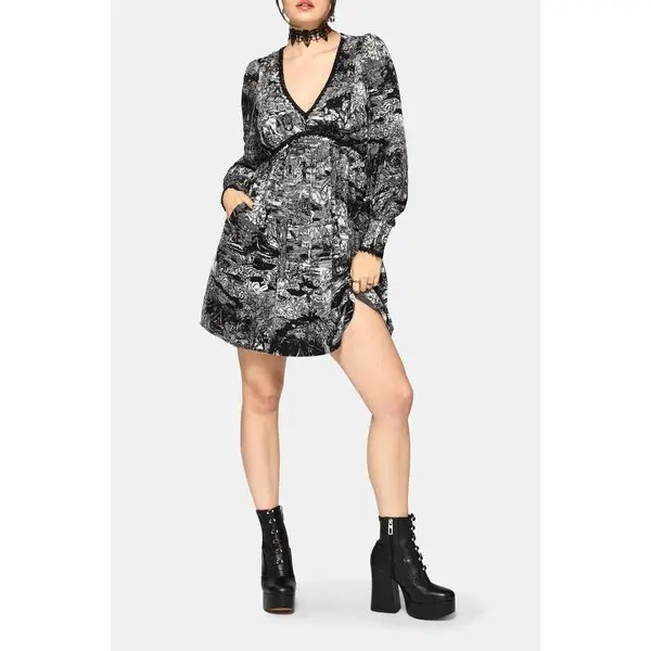 DISTURBIA Nara Boudicca Printed Mini Dress
