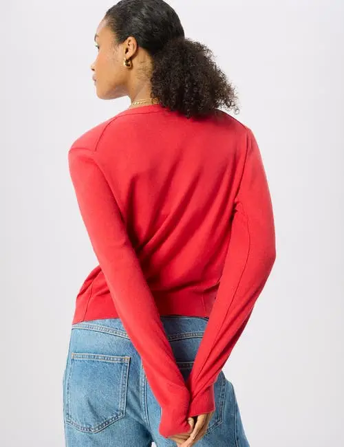 Whistles V-neck Linen Blend Cardigan