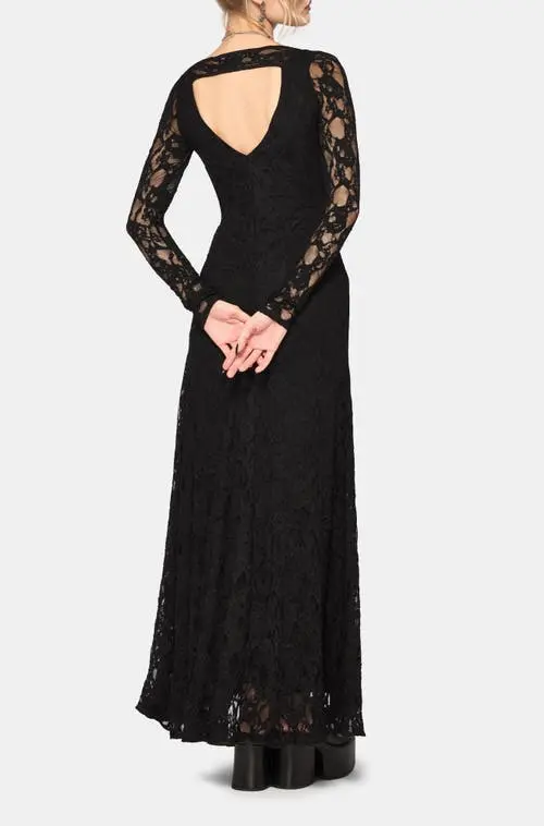 DISTURBIA Stray Lace Long Sleeve Maxi Dress
