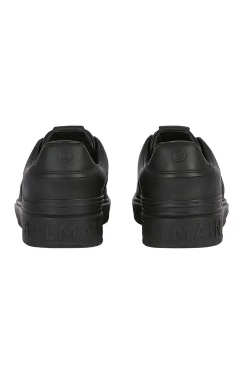 Balmain B-court Smooth Leather Trainers - Black