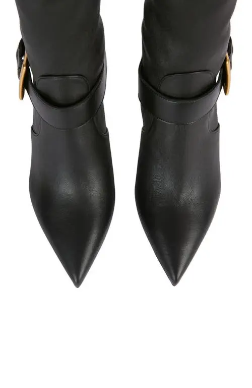 Balmain Anthem Stretch Leather Ankle Boots