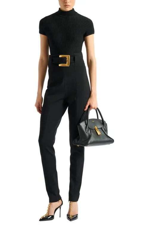 Balmain Stretch Trousers With Belt
