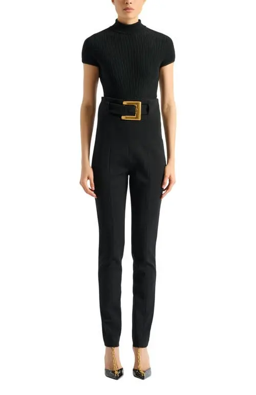 Balmain Stretch Trousers With Belt