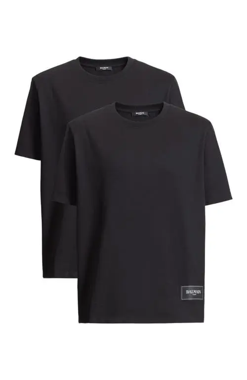 Balmain Pack Of 2 Vintage T-shirts - Black