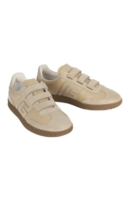 Balmain Swan Trainers In Smooth Leather And Suede