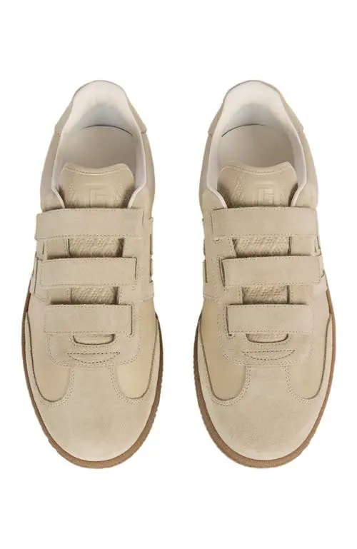 Balmain Swan Trainers In Smooth Leather And Suede