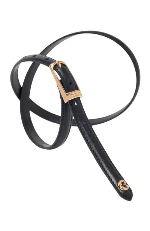 Maje Slim Leather Belt