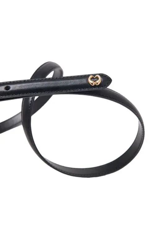 Maje Slim Leather Belt