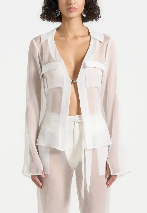 Manière De Voir Sheer Shirt With Clasp