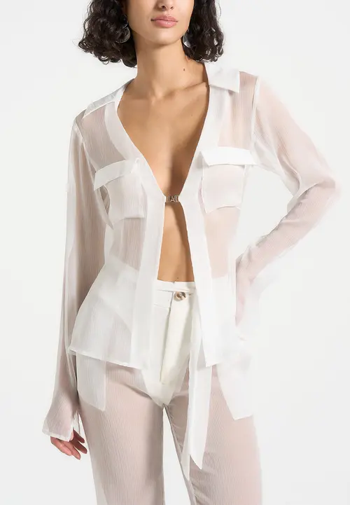 Manière De Voir Sheer Shirt With Clasp