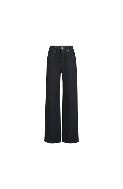 Brunello Cucinelli Contemporary Monili Embellished Denim Trousers - Dark Denim