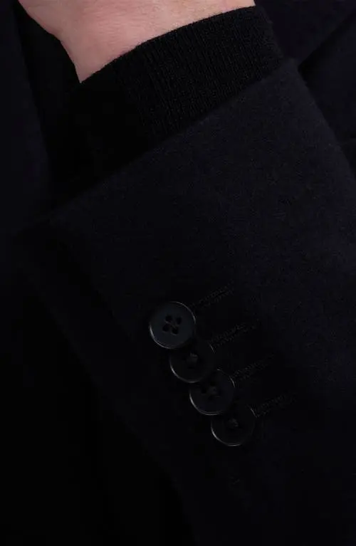 Bugatchi Two Button Wool Blend Blazer - Black