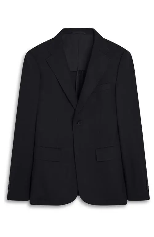 Bugatchi Two Button Wool Blend Blazer - Black