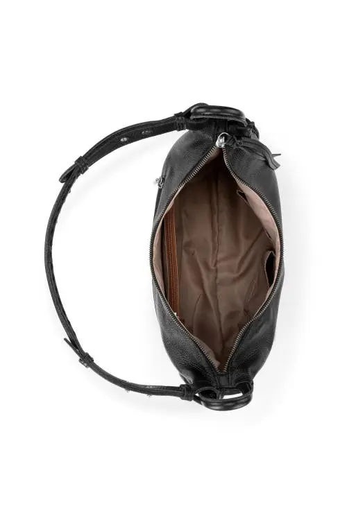 THE SAK Los Feliz Bucket Hobo Leather Bag - Black