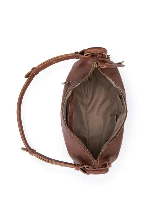 THE SAK Los Feliz Bucket Hobo Leather Bag - Whiskey
