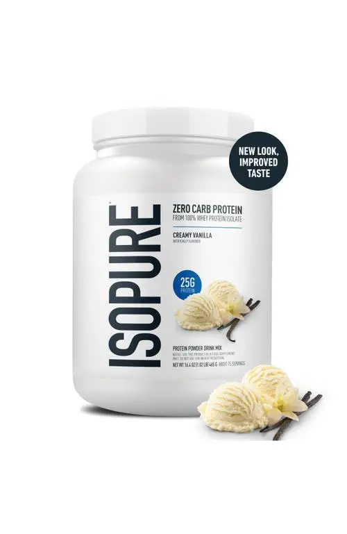 ISOPURE Zero Carb 100% Pure Whey Isolate Protein Powder Creamy Vanilla